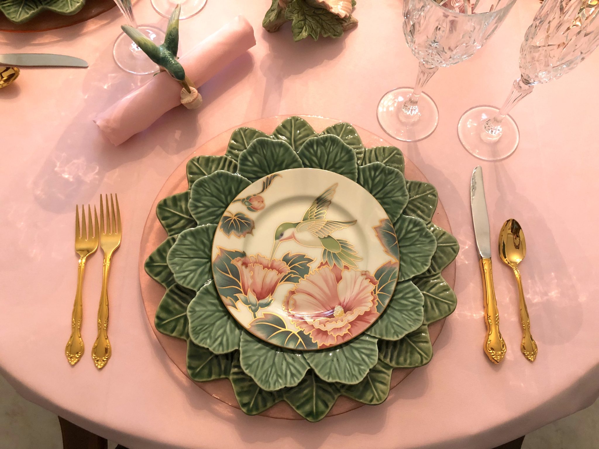 Hummingbird Tablescape for Fall and Spring - Life is Better Lakeside