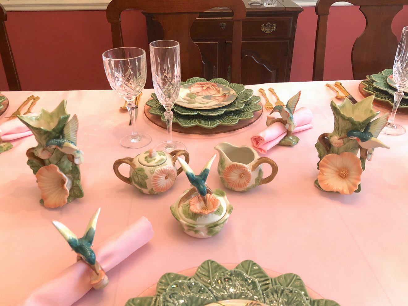 Hummingbird Tablescape for Fall and Spring - Life is Better Lakeside