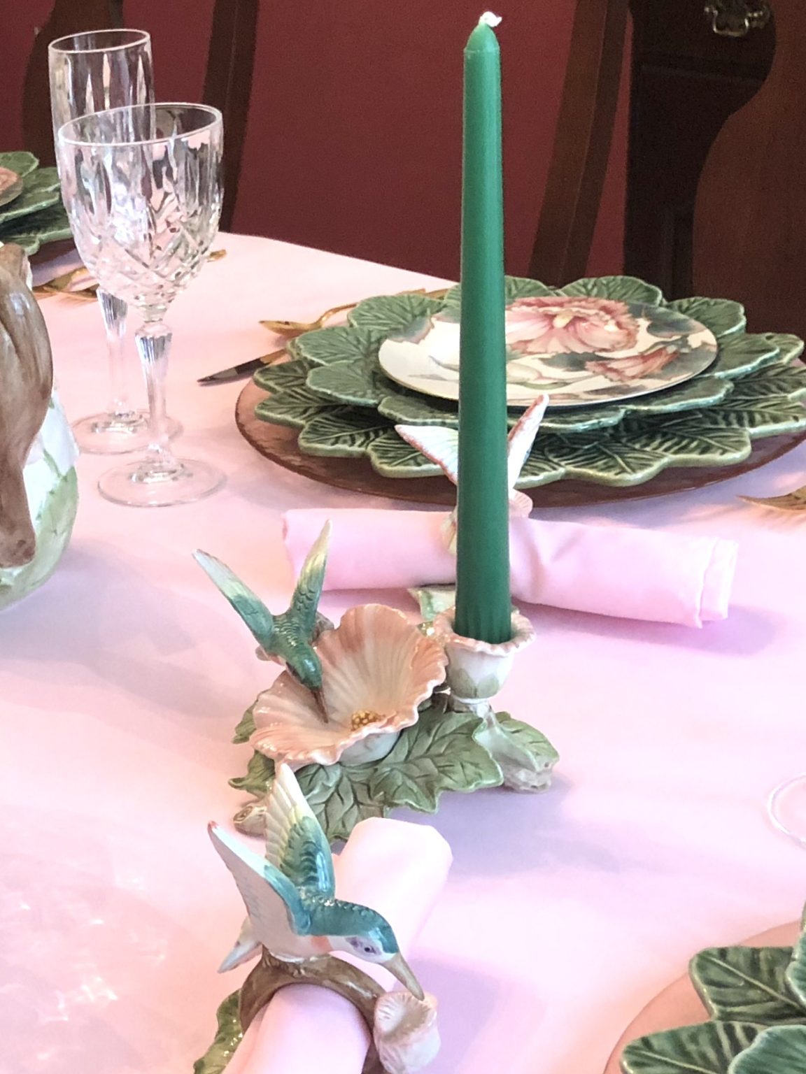 Hummingbird Tablescape for Fall and Spring - Life is Better Lakeside