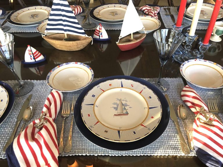 A Regatta Tablescape for Summer, and also for Labor Day, Fourth of July ...