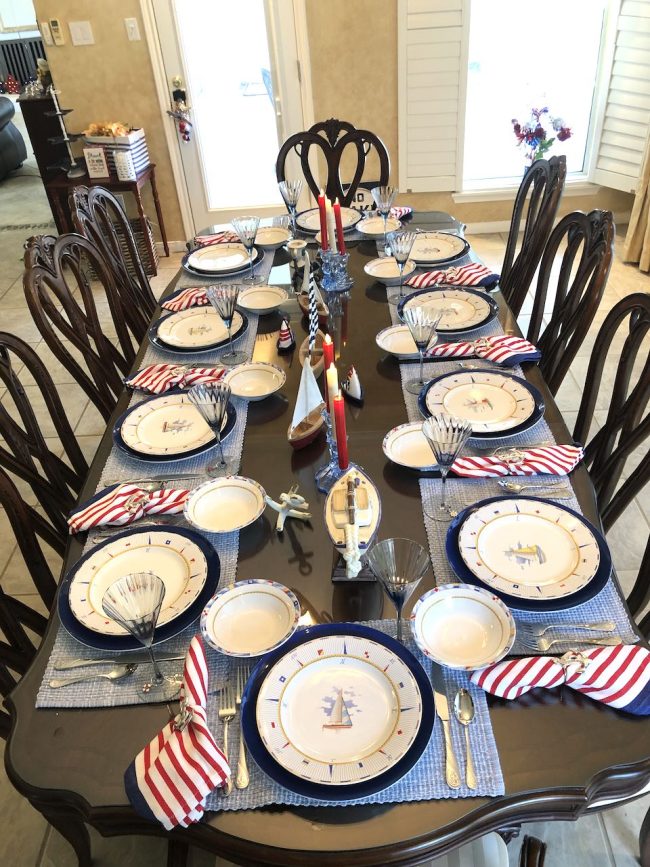 A Regatta Tablescape for Summer, and also for Labor Day, Fourth of July ...