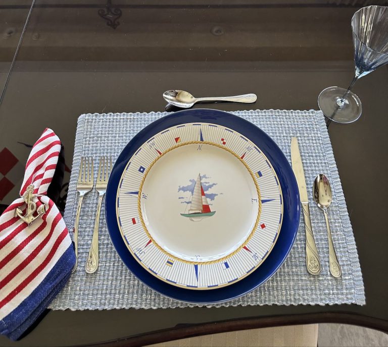 A Regatta Tablescape for Summer, and also for Labor Day, Fourth of July ...