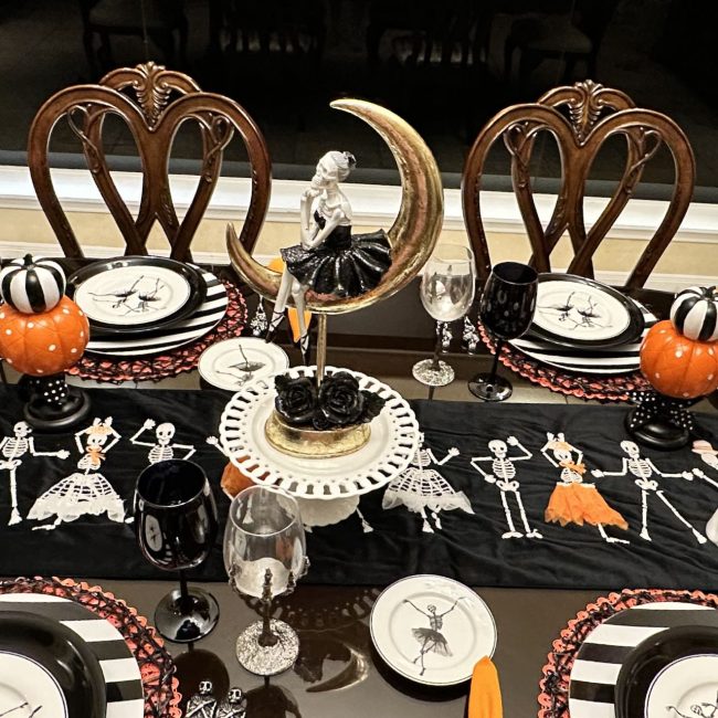 Dancing Skeleton Tablescape - Life is Better Lakeside
