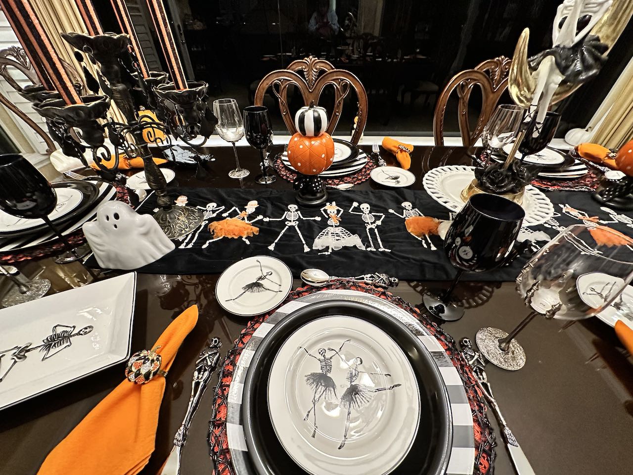 Dancing Skeleton Tablescape - Life is Better Lakeside