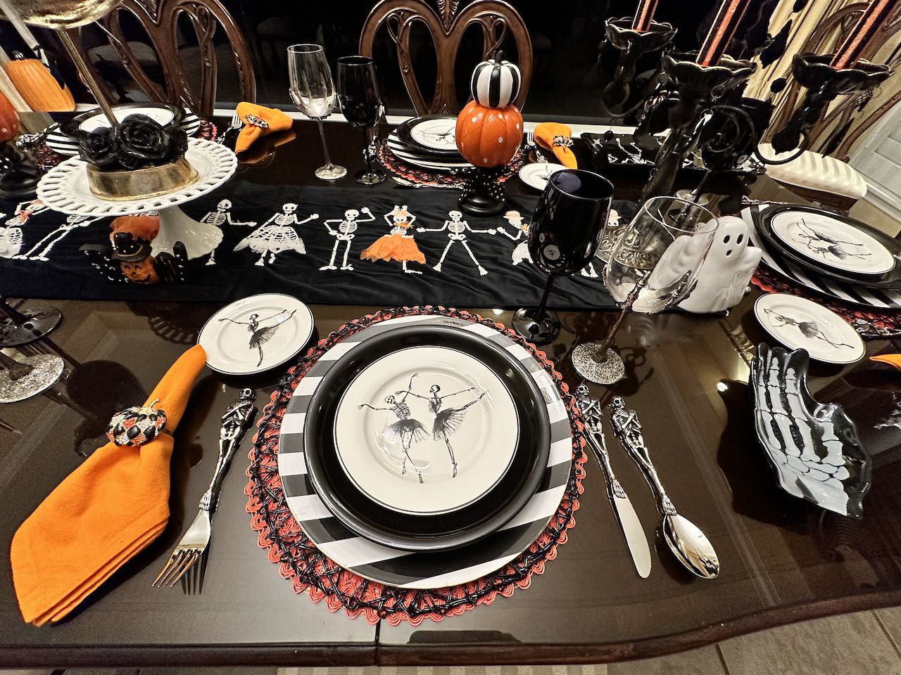 Dancing Skeleton Tablescape - Life is Better Lakeside