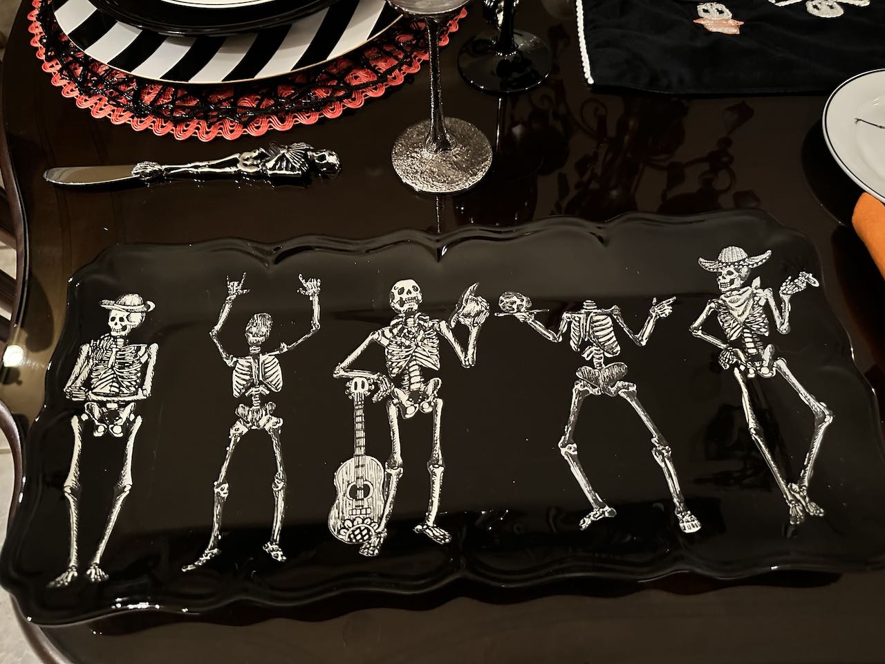 Dancing Skeleton Tablescape - Life is Better Lakeside