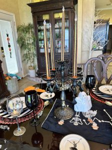 Dancing Skeleton Tablescape - Life is Better Lakeside