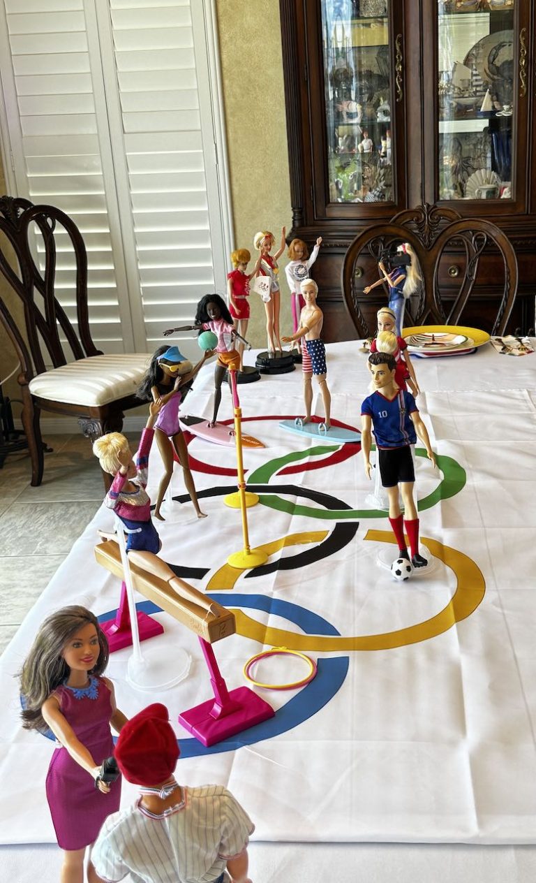 Tablescape Celebrating the Paris Olympics - Life is Better Lakeside