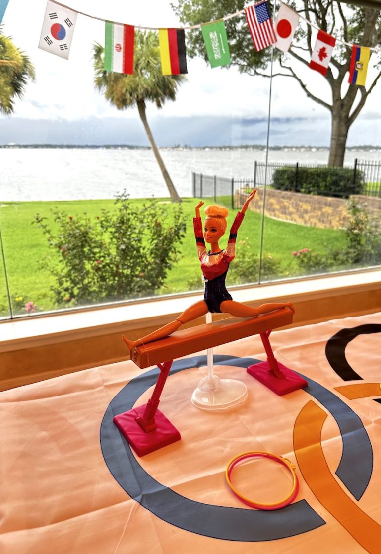 Tablescape Celebrating the Paris Olympics - Life is Better Lakeside