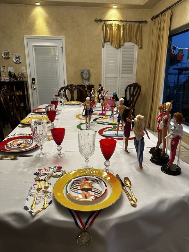 Tablescape Celebrating the Paris Olympics - Life is Better Lakeside